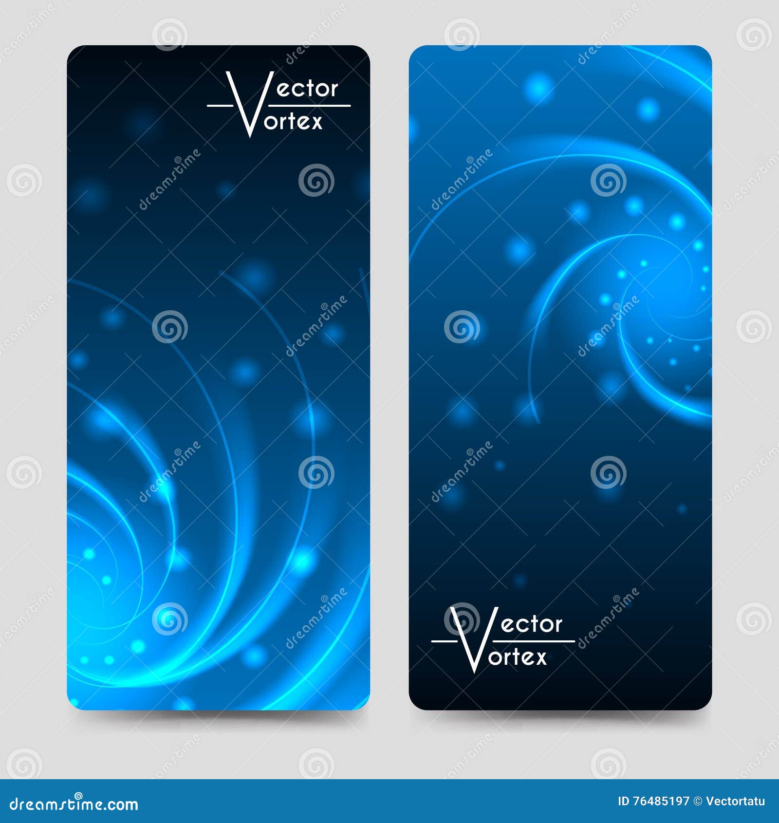 Banners Template with Vortex Shine Elements Stock Vector - Illustration ...