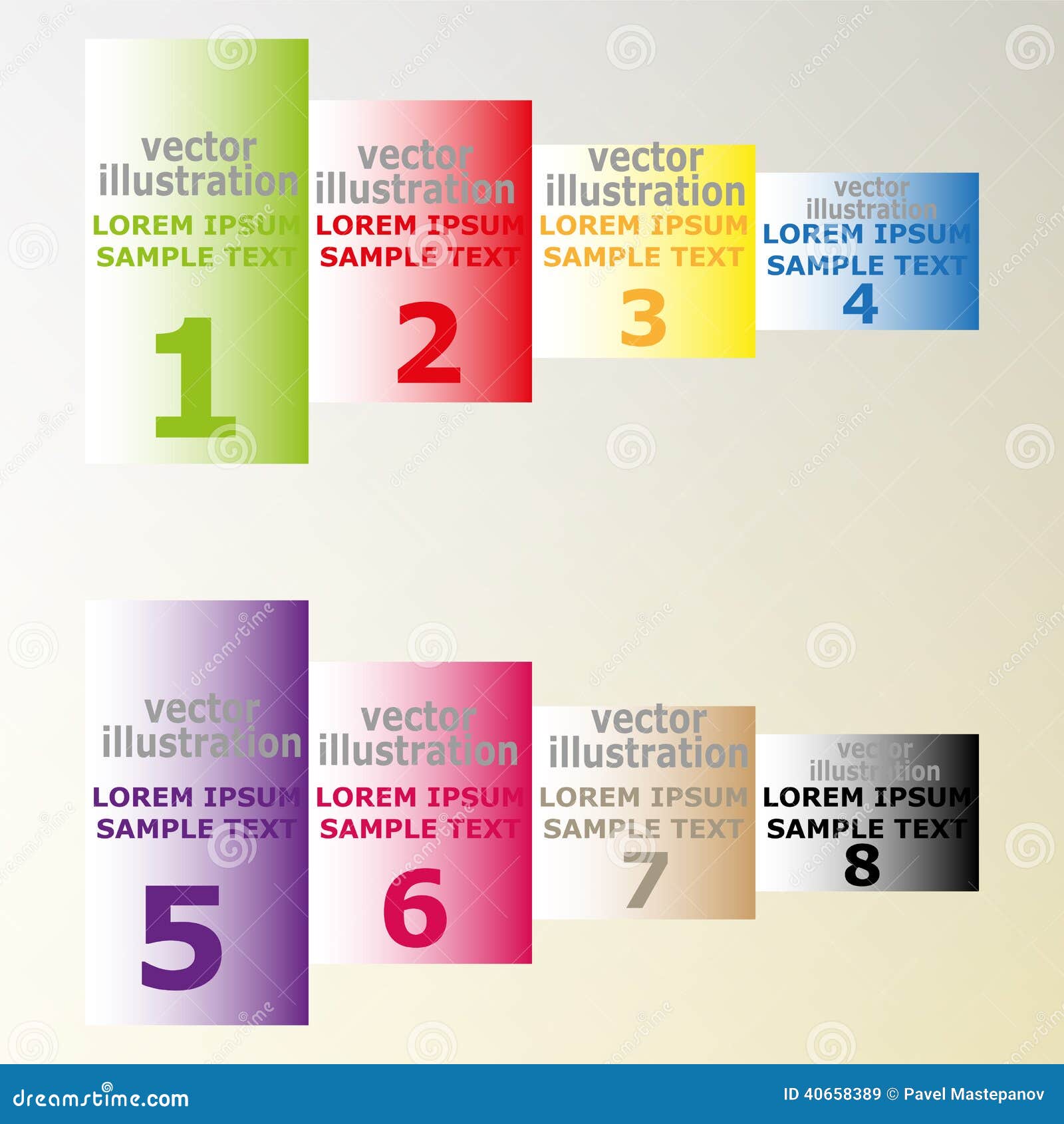 Banners with Text for Web Design Stock Illustration - Illustration of ...