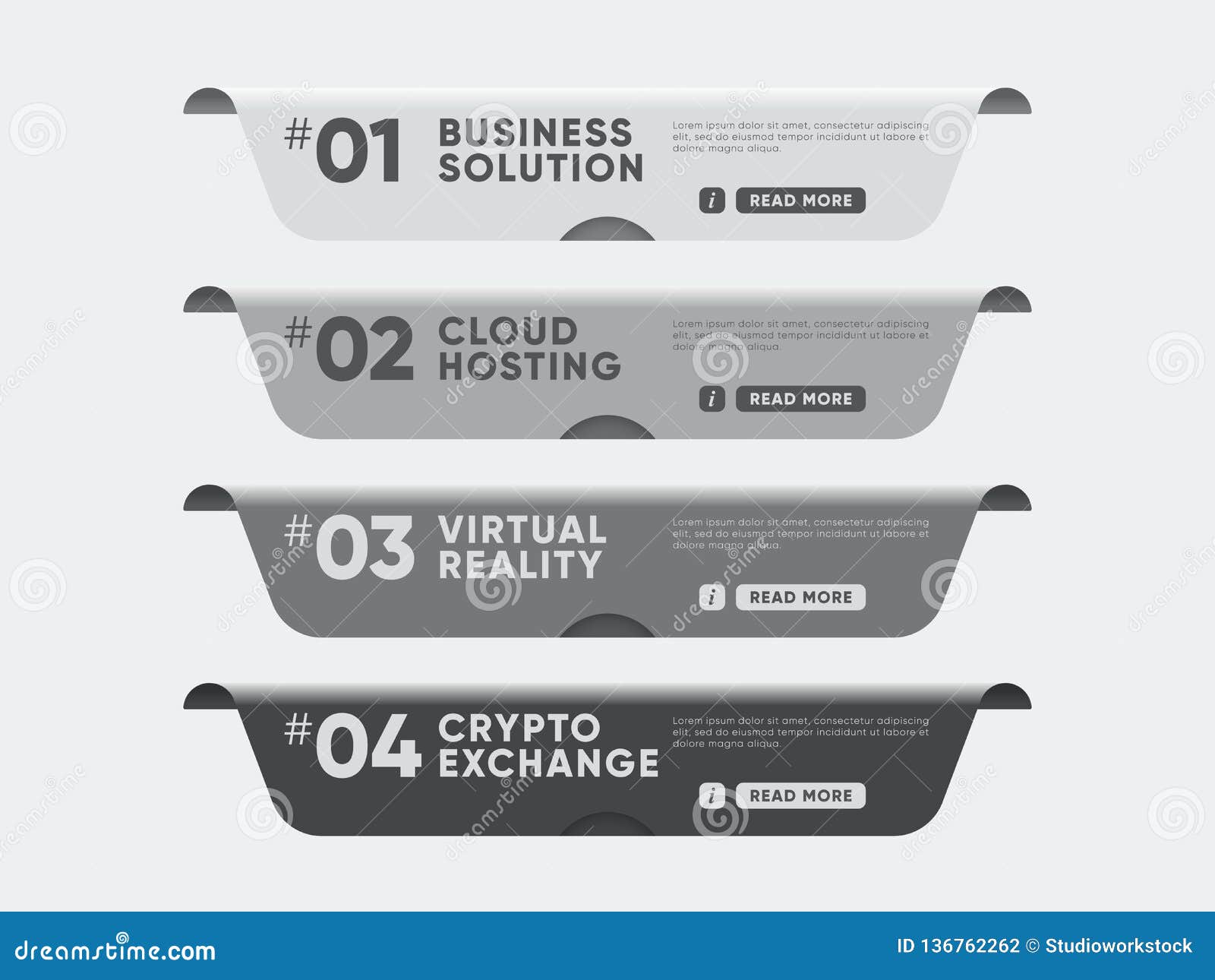 Banners with Topics for Website Stock Vector - Illustration of vector ...