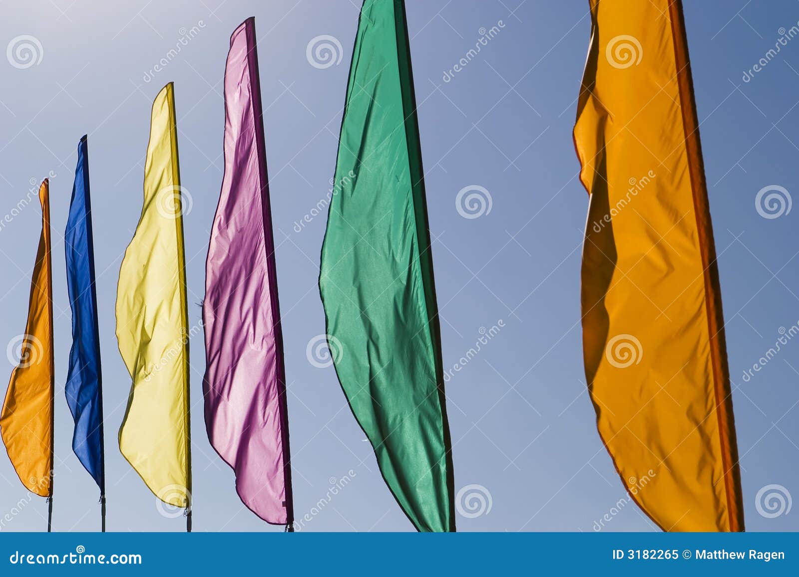 Banners in the Wind stock image. Image of shiny, waving - 3182265