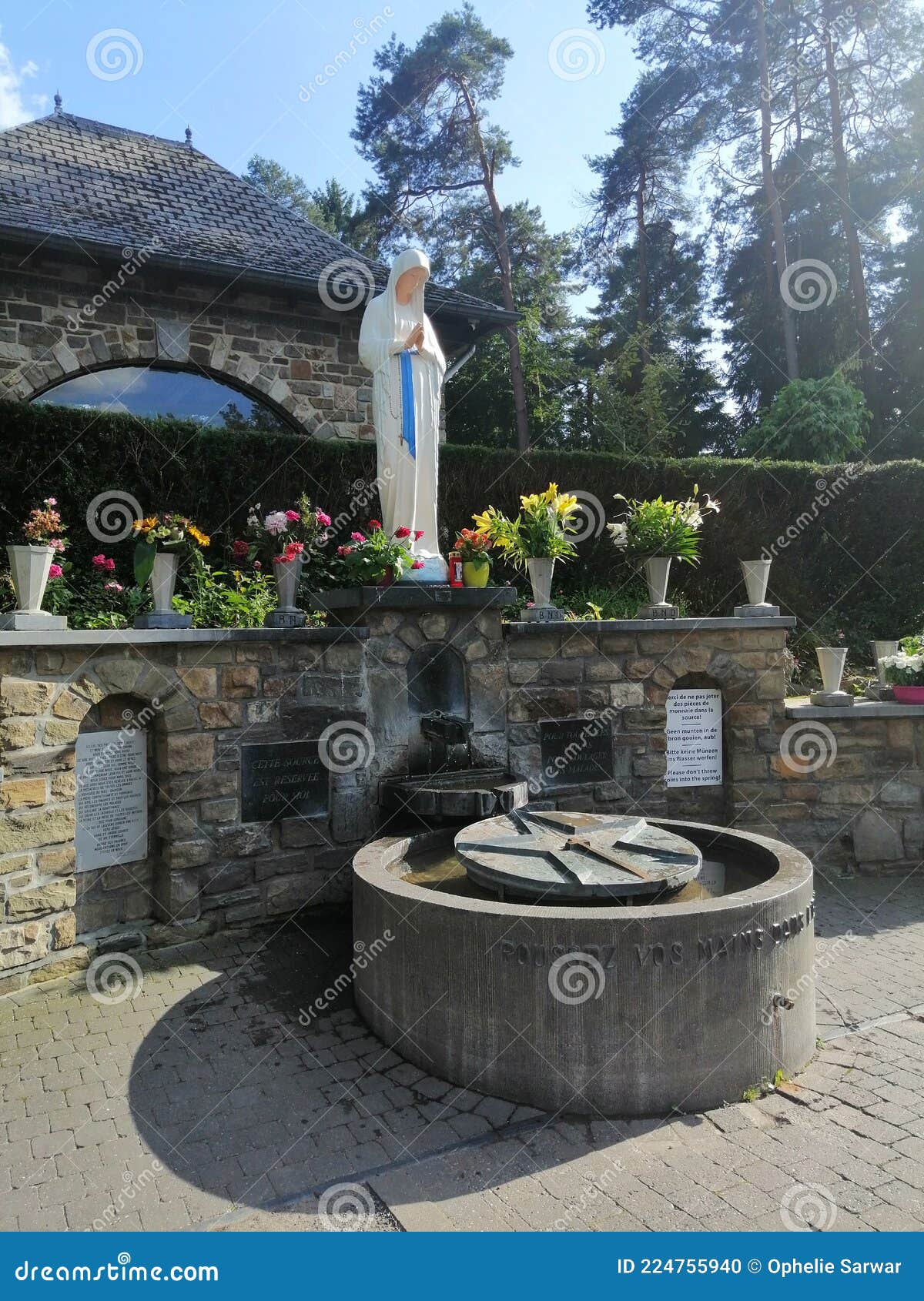 Banneux stock photo. Image of sanctuary, banneux, virgin - 224755940