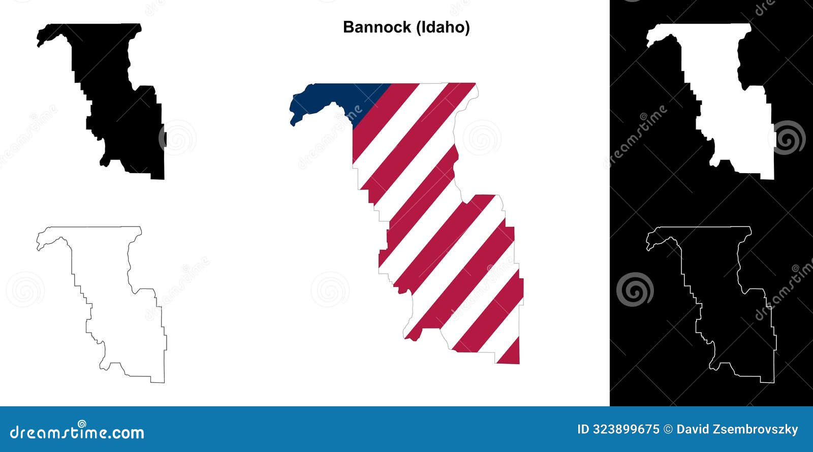 Bannock Outline Map Cartoon Vector | CartoonDealer.com #361544383