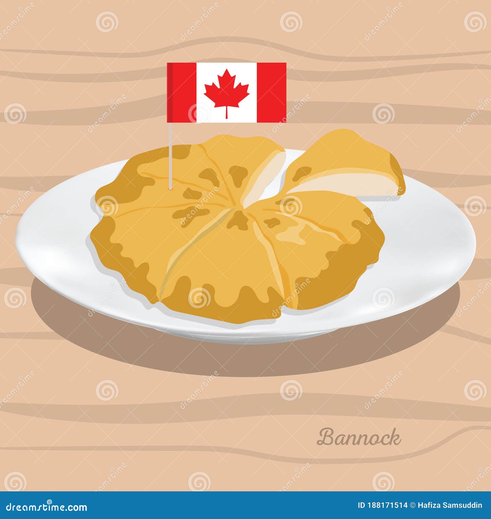 Bannock. Vector Illustration Decorative Design Stock Vector ...