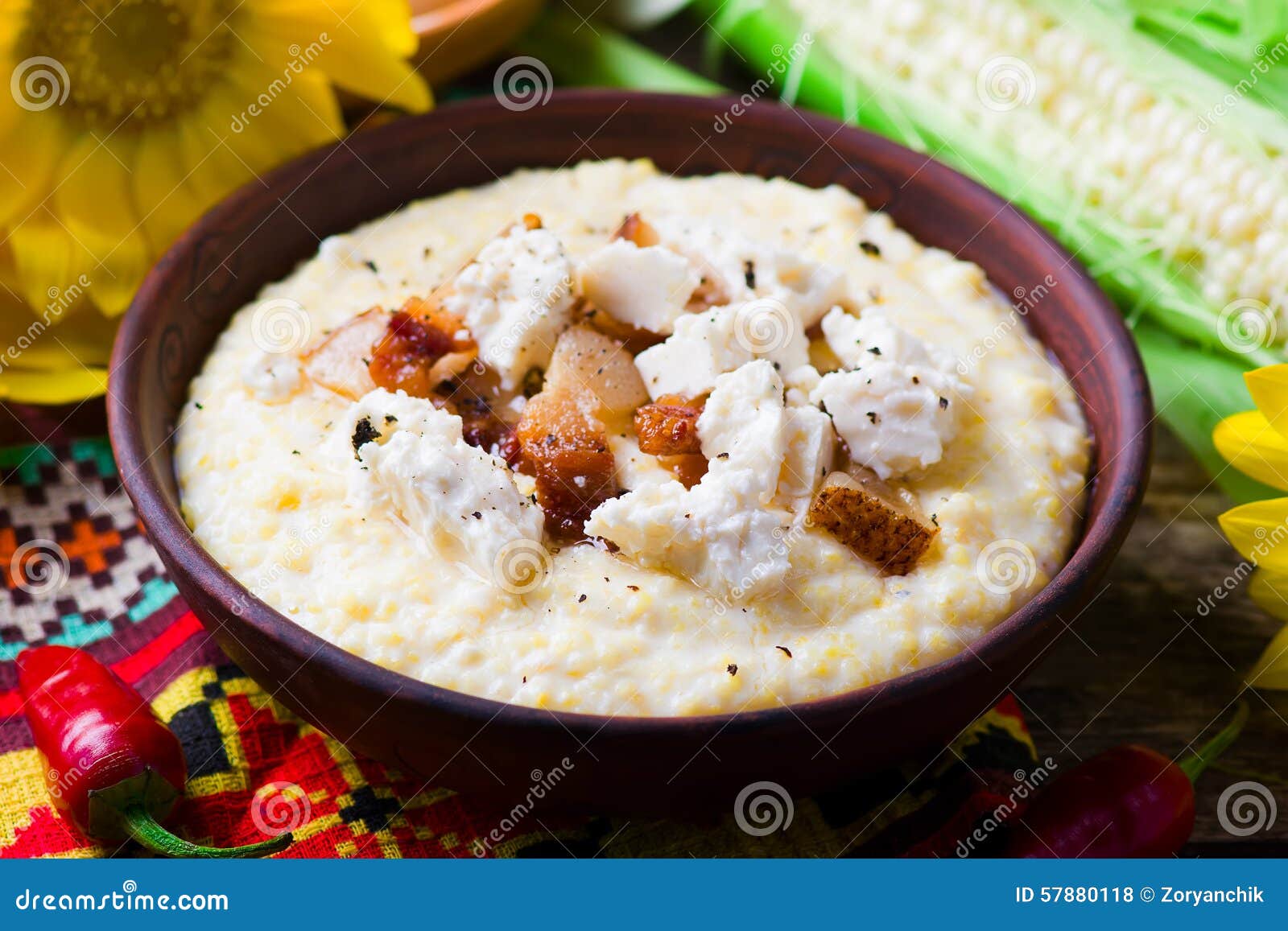 Banosh, a Traditional Ukrainian Corn Grain Dish Stock Photo - Image of ...