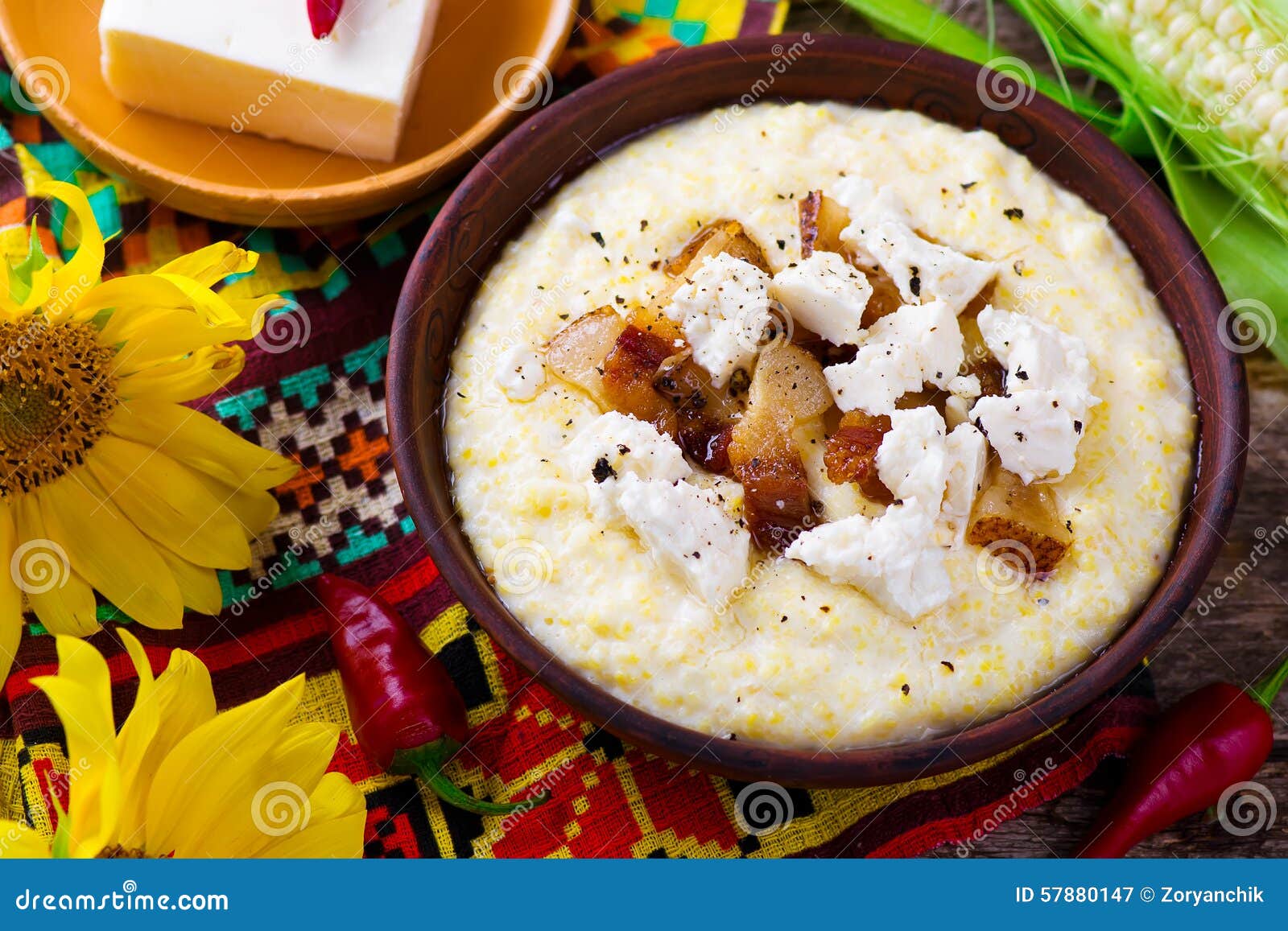 Banosh, a Traditional Ukrainian Corn Grain Dish Stock Image - Image of ...