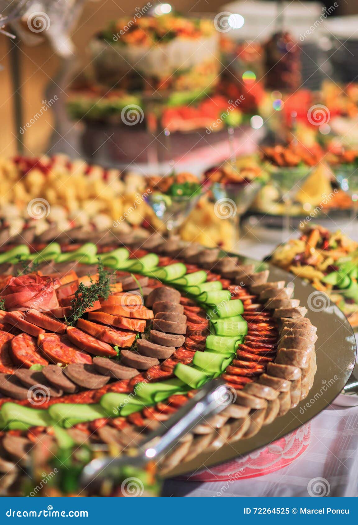 Banquet Buffet Food on Display Stock Image - Image of indoors, banquet ...