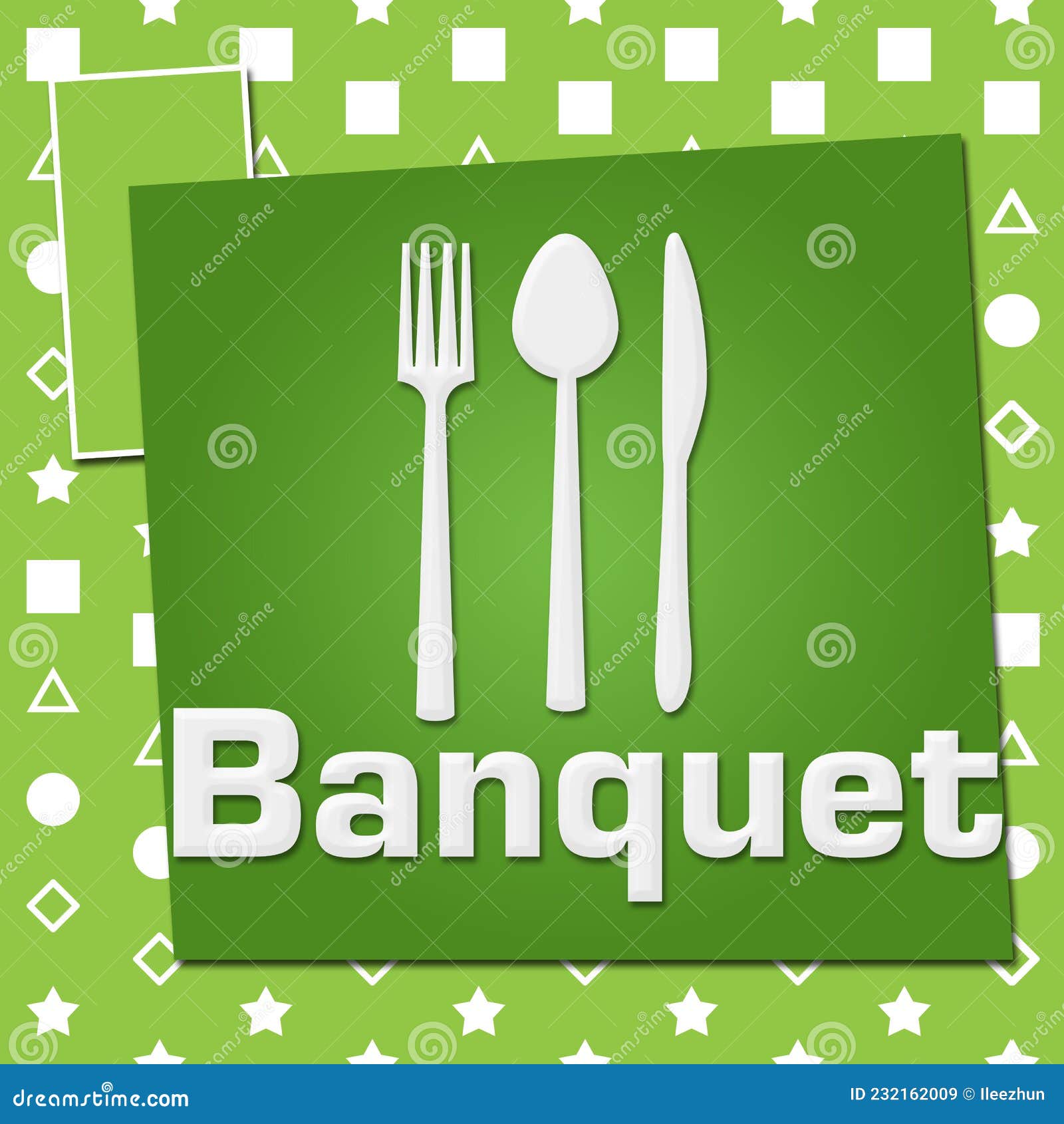 Banquet Green Basic Symbol Squares Stock Illustration - Illustration of ...