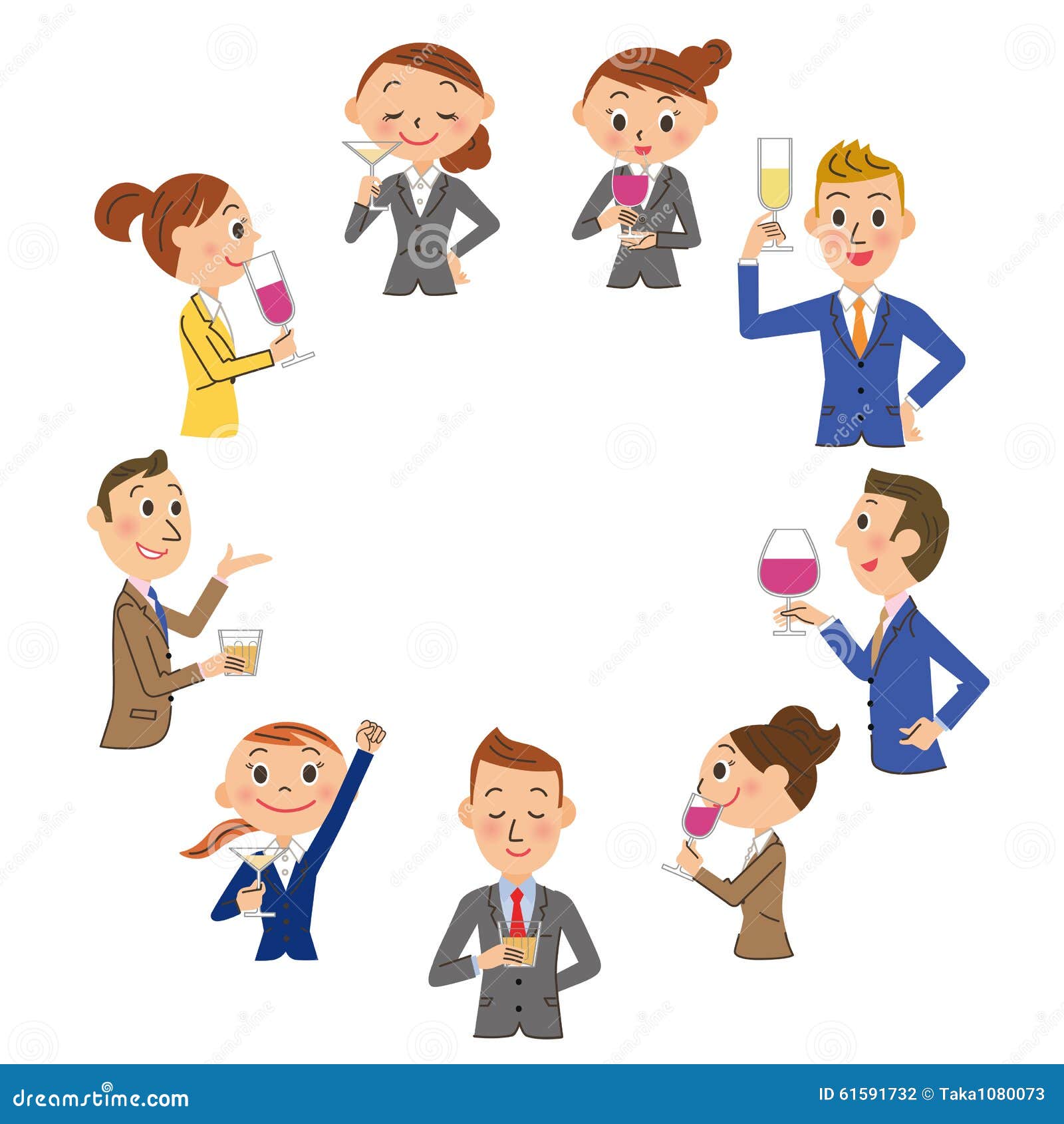 A Banquet and Drinking Session Stock Vector - Illustration of liquor ...