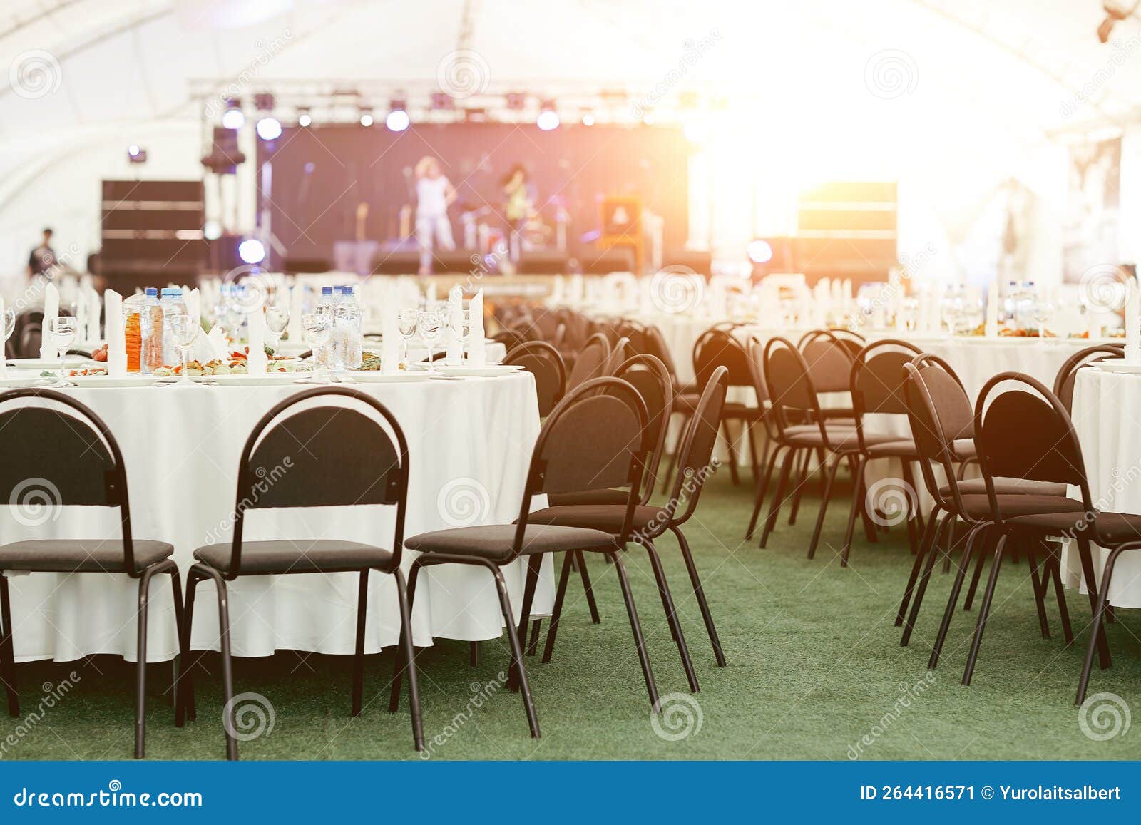 Banquet Hall of the Restaurant before the Reception Stock Image - Image ...