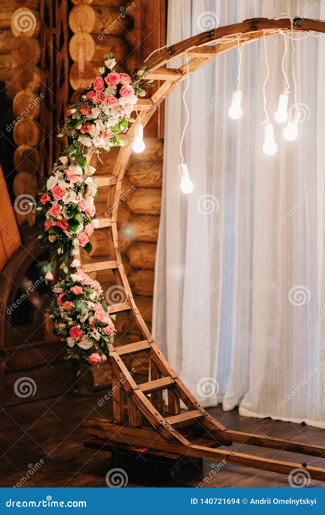 Banquet Hall for Weddings with Decorative Elements Stock Photo - Image ...