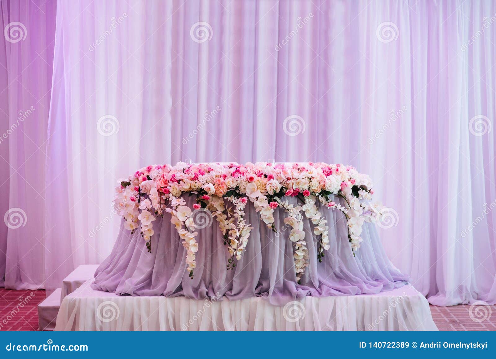 Banquet Hall for Weddings with Decorative Elements Stock Image - Image ...