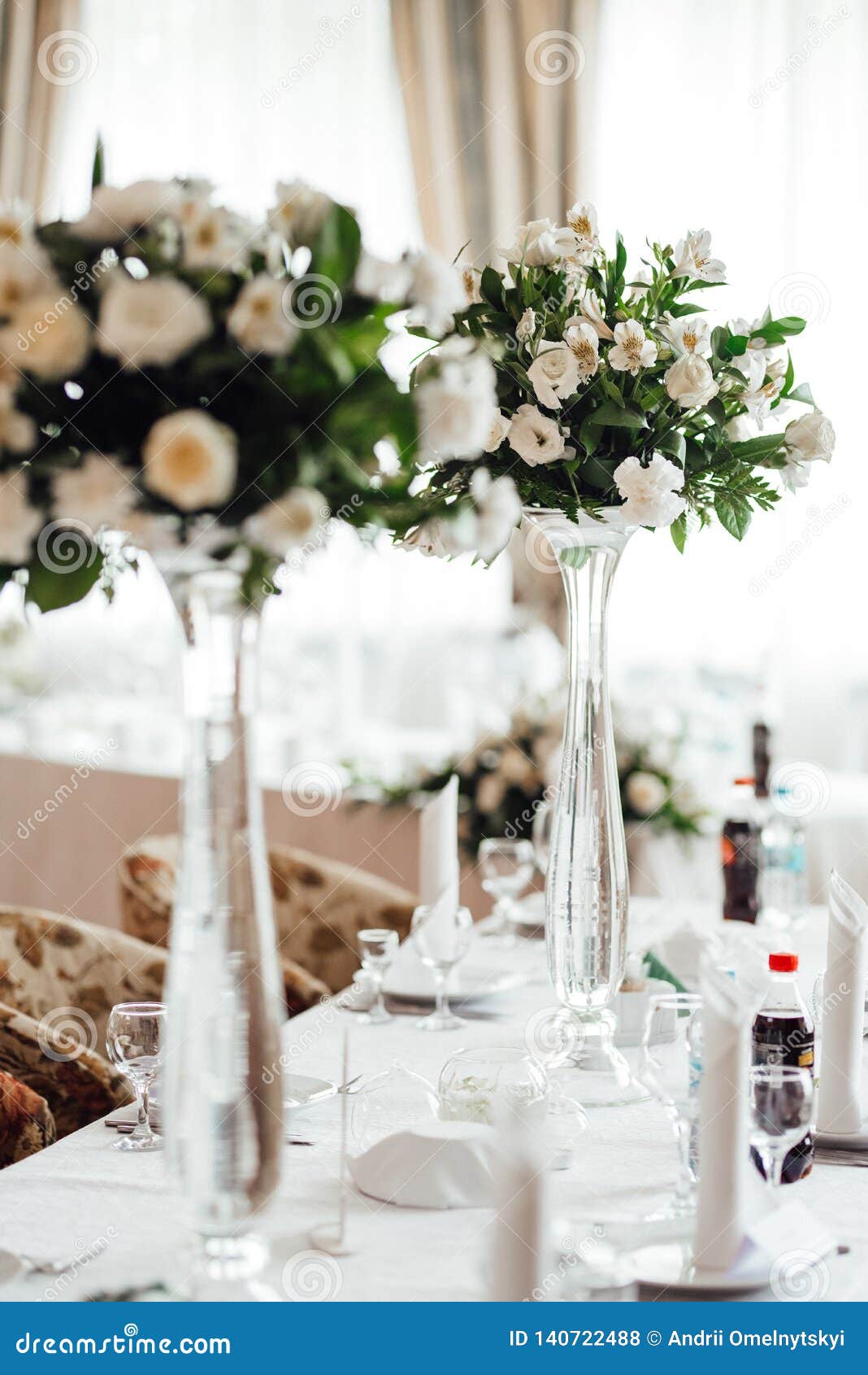 Banquet Hall for Weddings with Decorative Elements Stock Photo - Image ...