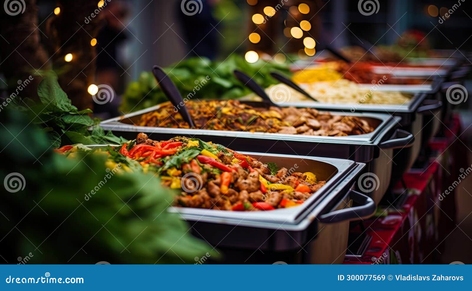 Internal Banquet With A Catering Buffet Stock Photography ...