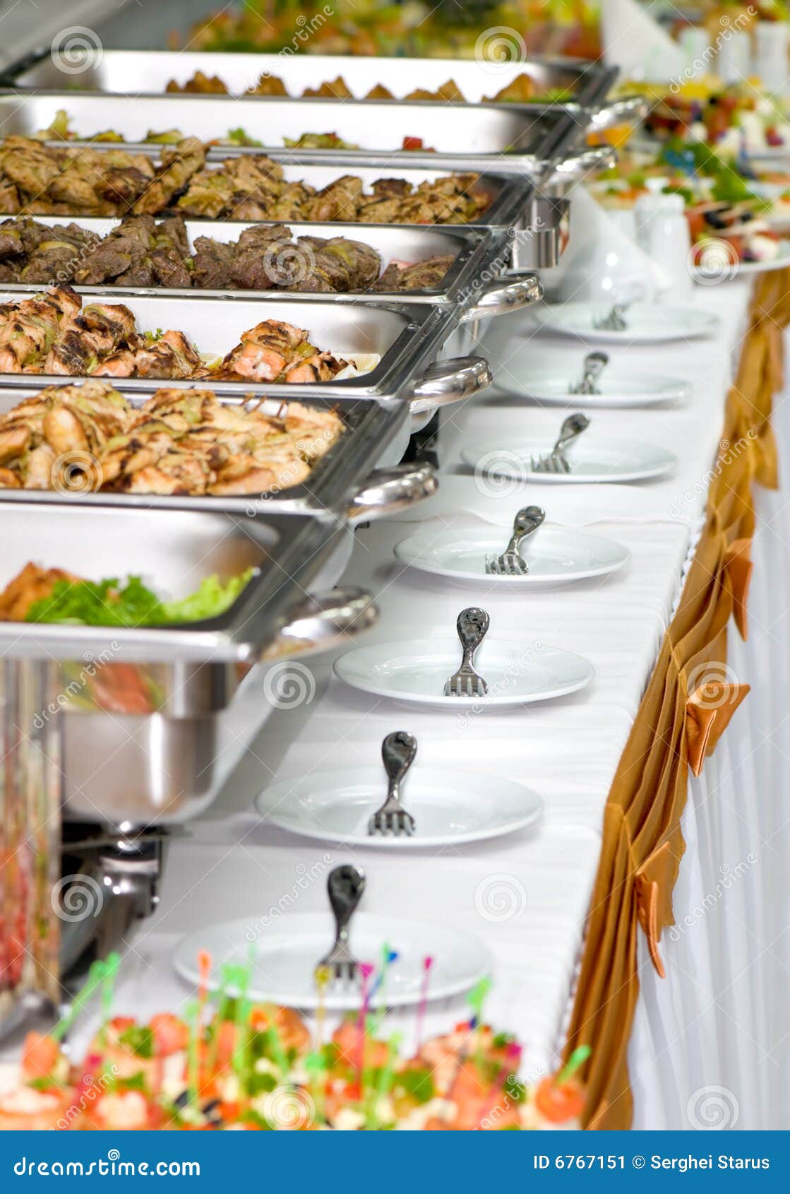Banquet Meals Served on Tables Stock Image - Image of party ...