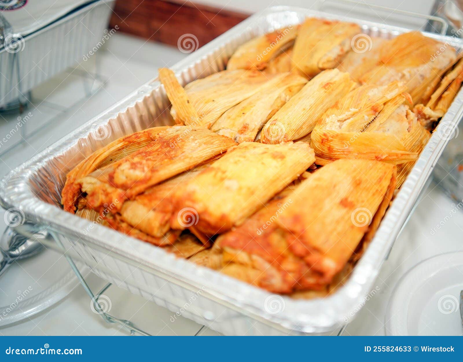 Banquet Party Food on a Hot Plate Container Stock Image - Image of ...