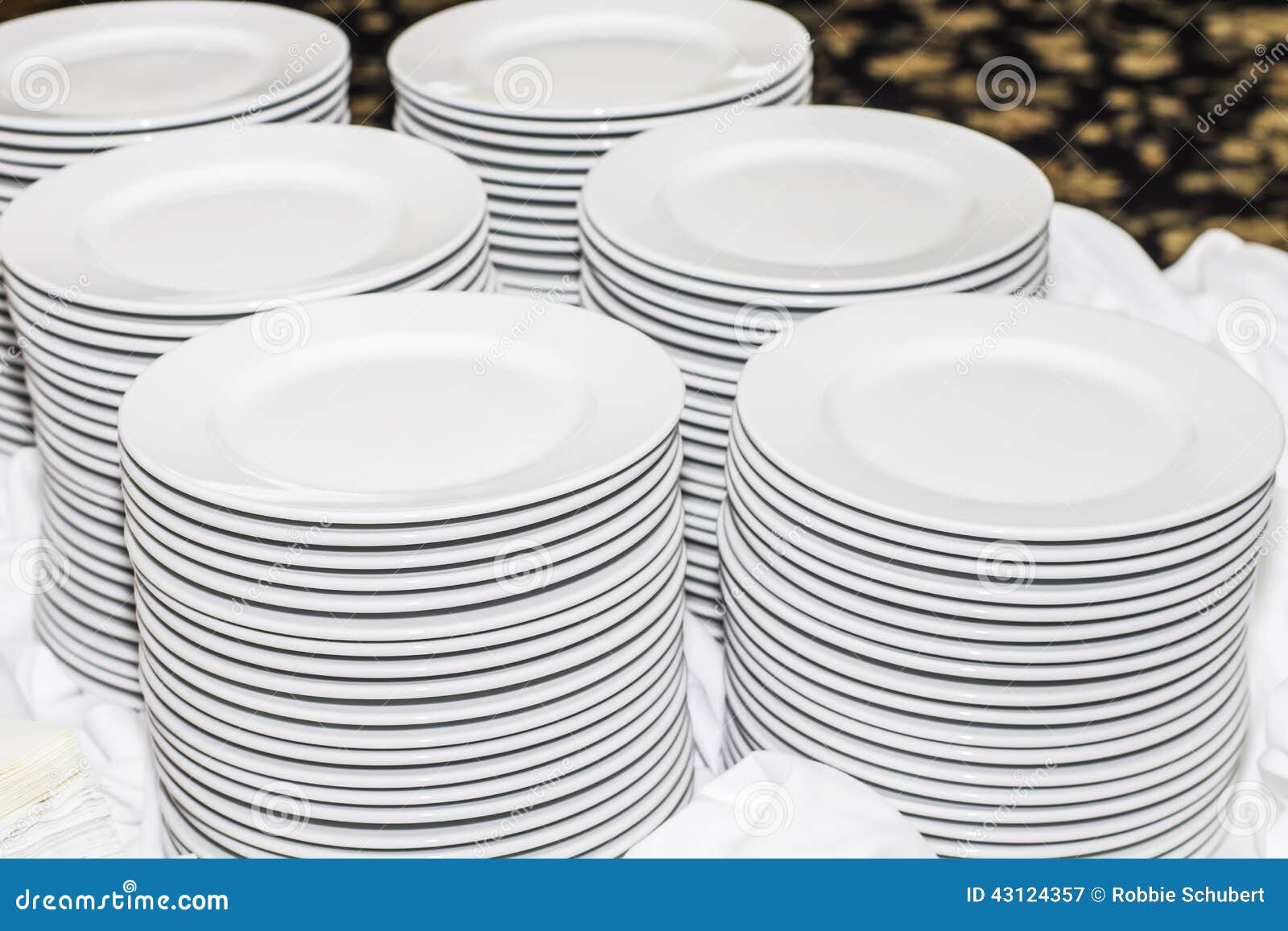 Banquet Plates stock image. Image of buffet, plates, china - 43124357
