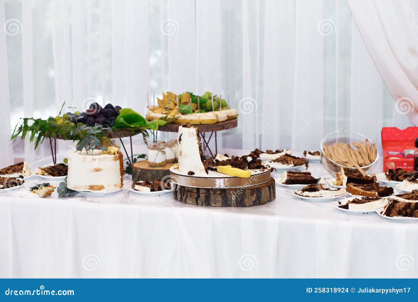 Banquet in the Restaurant, Serving Tables, Appetizers, Sets Stock Photo ...