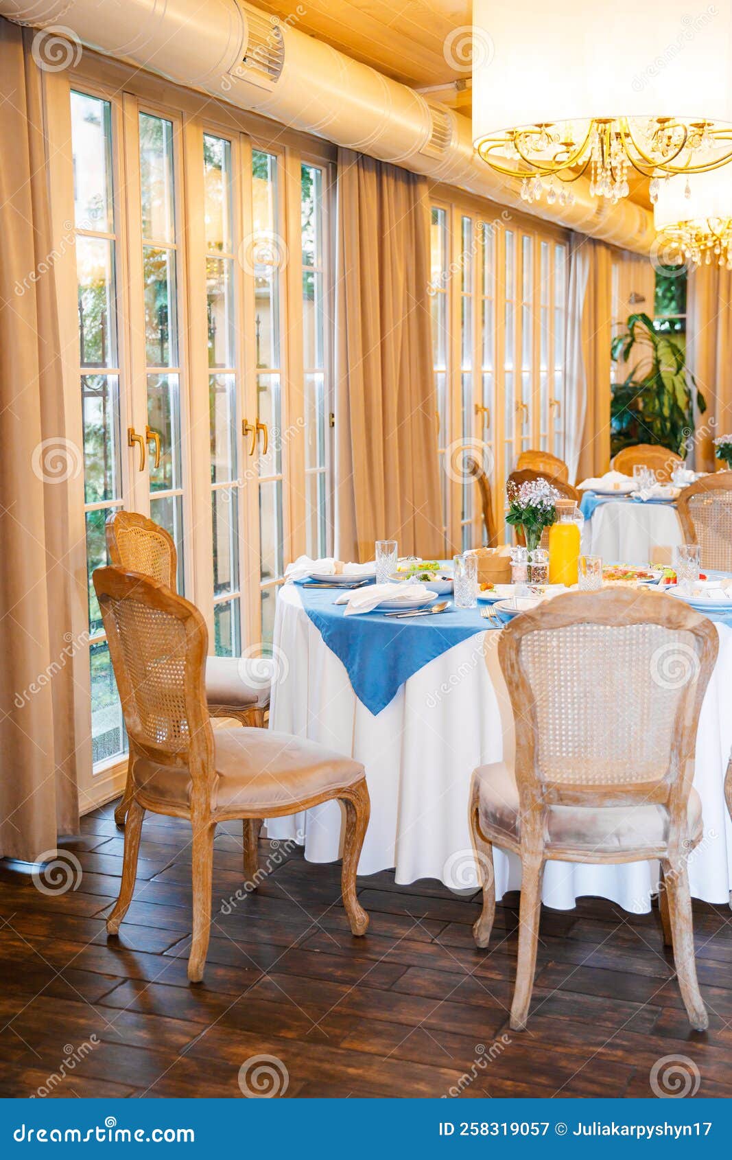Banquet in the Restaurant, Serving Tables, Appetizers, Sets Stock Image ...