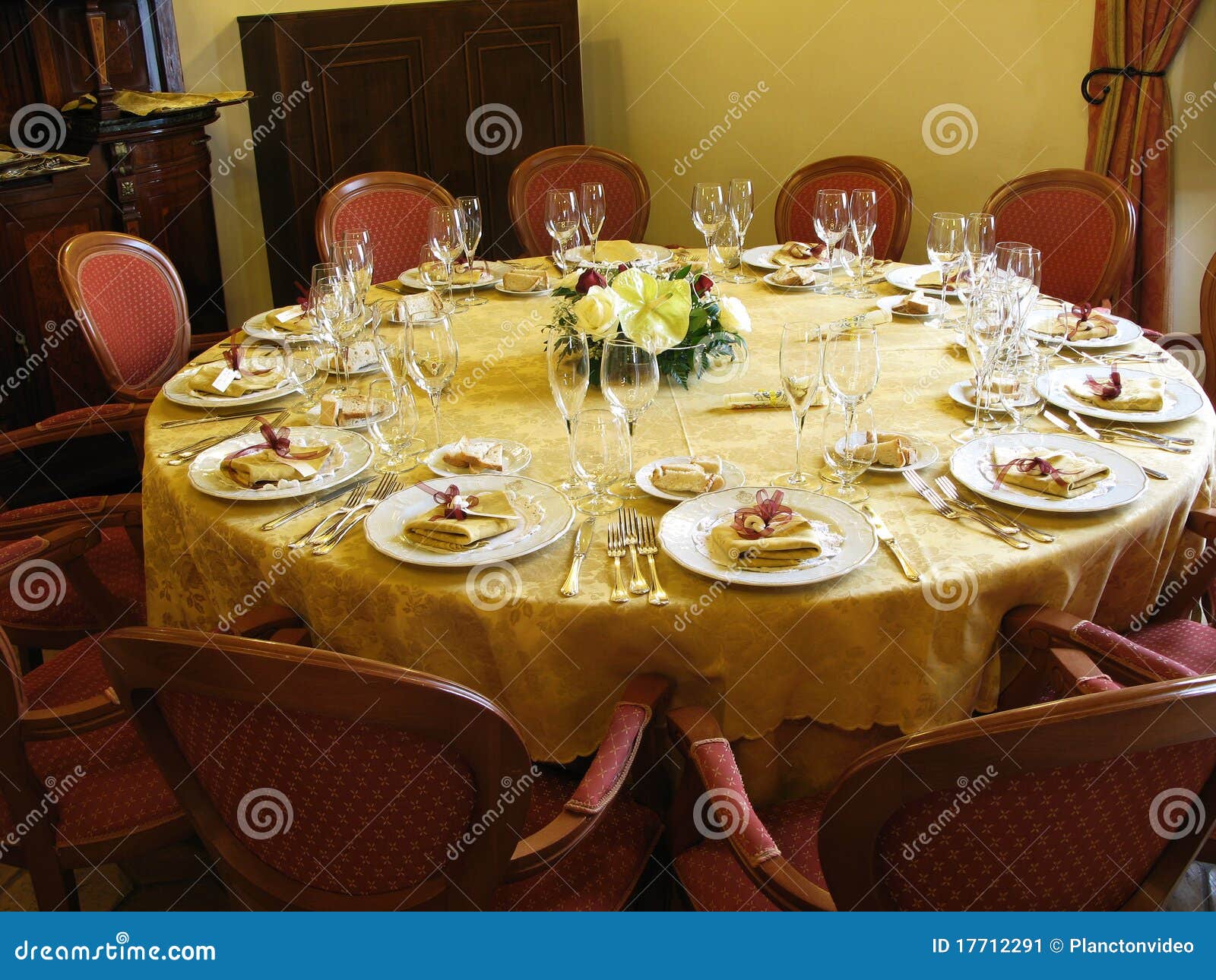 Banquet restaurant table. stock image. Image of fancy - 17712291