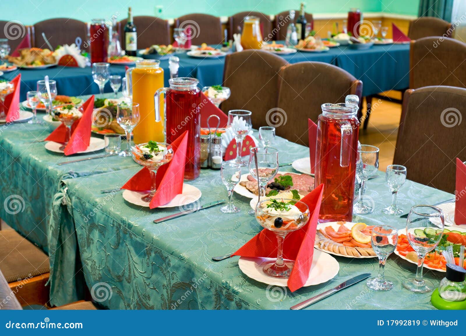 Banquet restaurant table stock image. Image of restaurant - 17992819
