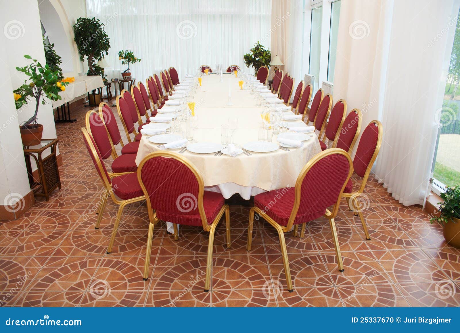 Banquet room stock photo. Image of decor, table, equipment - 25337670