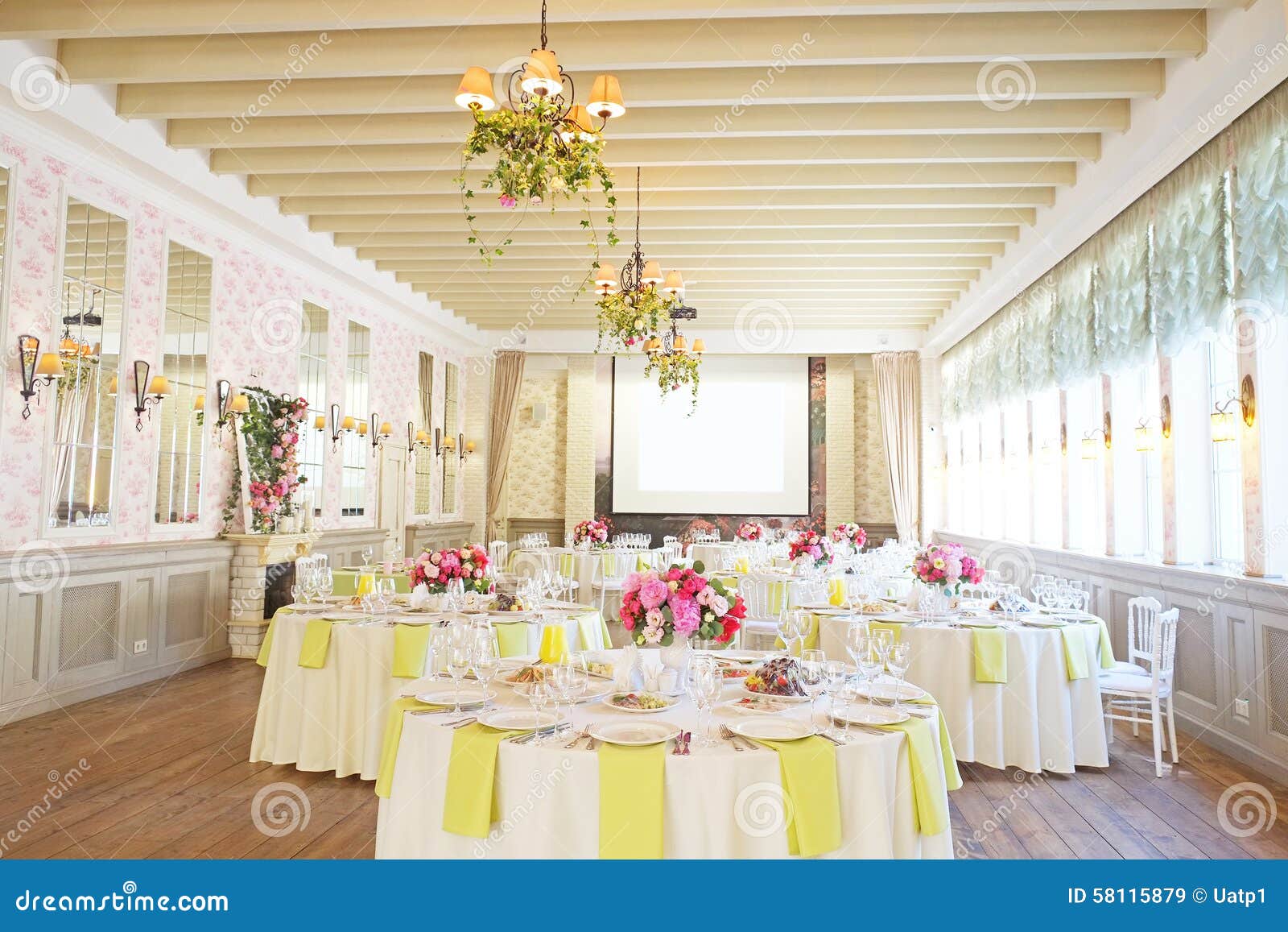 Banquet room stock image. Image of furniture, eating - 58115879