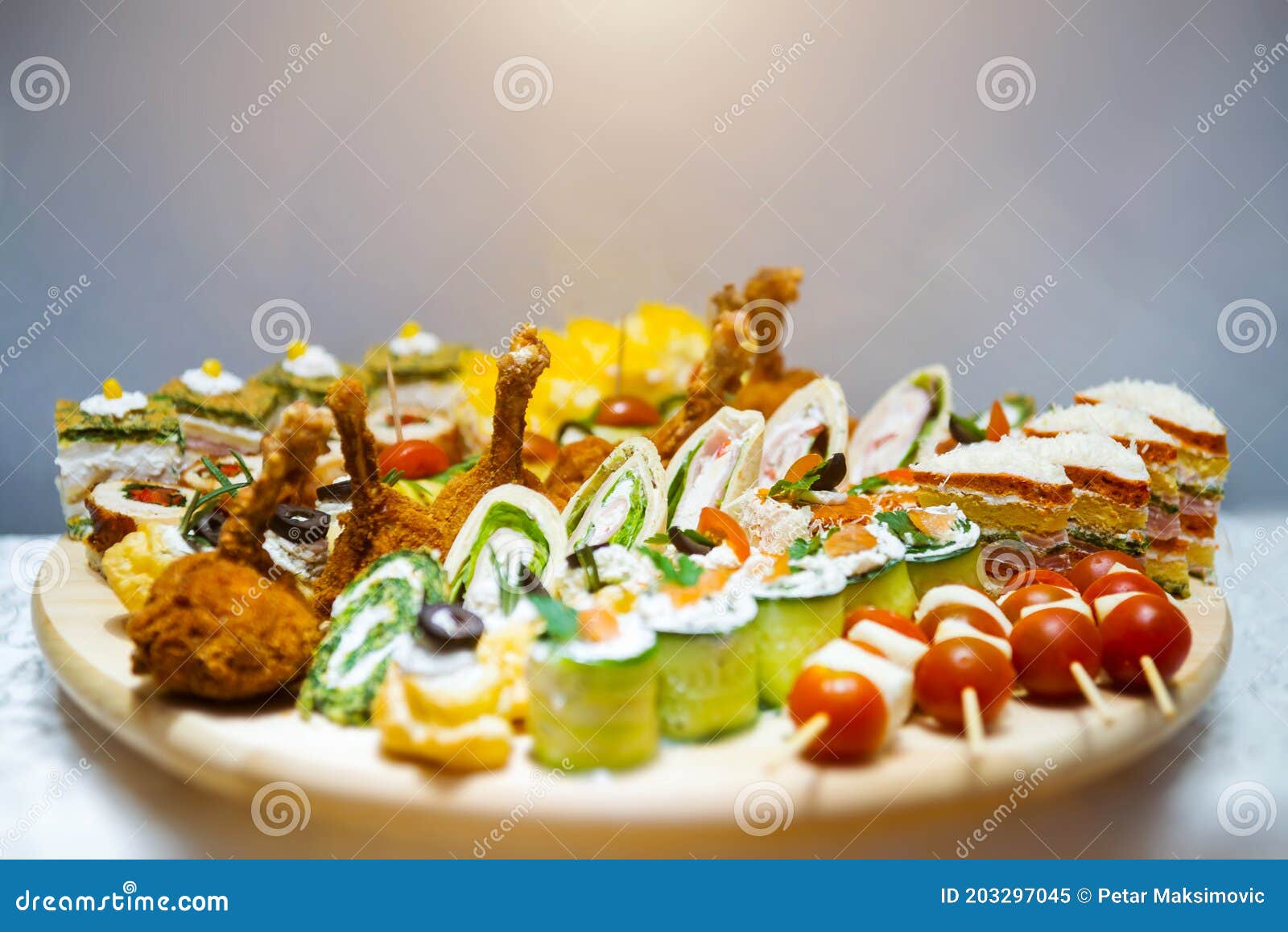 Banquet Selected Assortment of Starter Meal Stock Image - Image of ...