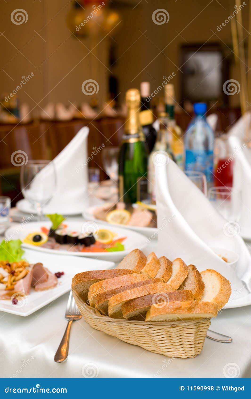 Banquet table stock photo. Image of dine, serve, tableware - 11590998