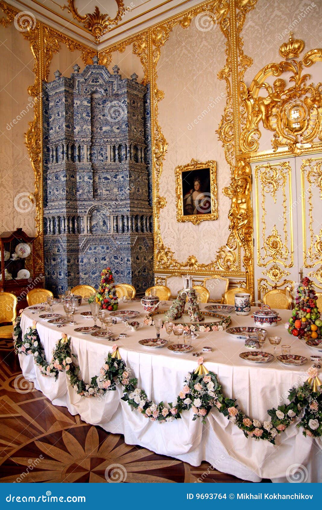Banquet Table in Dining-hall Editorial Stock Image - Image of floor ...