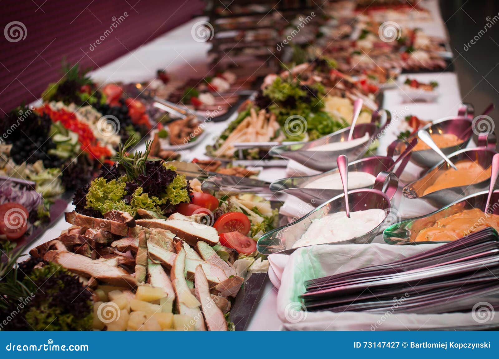 Banquet table stock image. Image of dining, jogurt, banquet - 73147427
