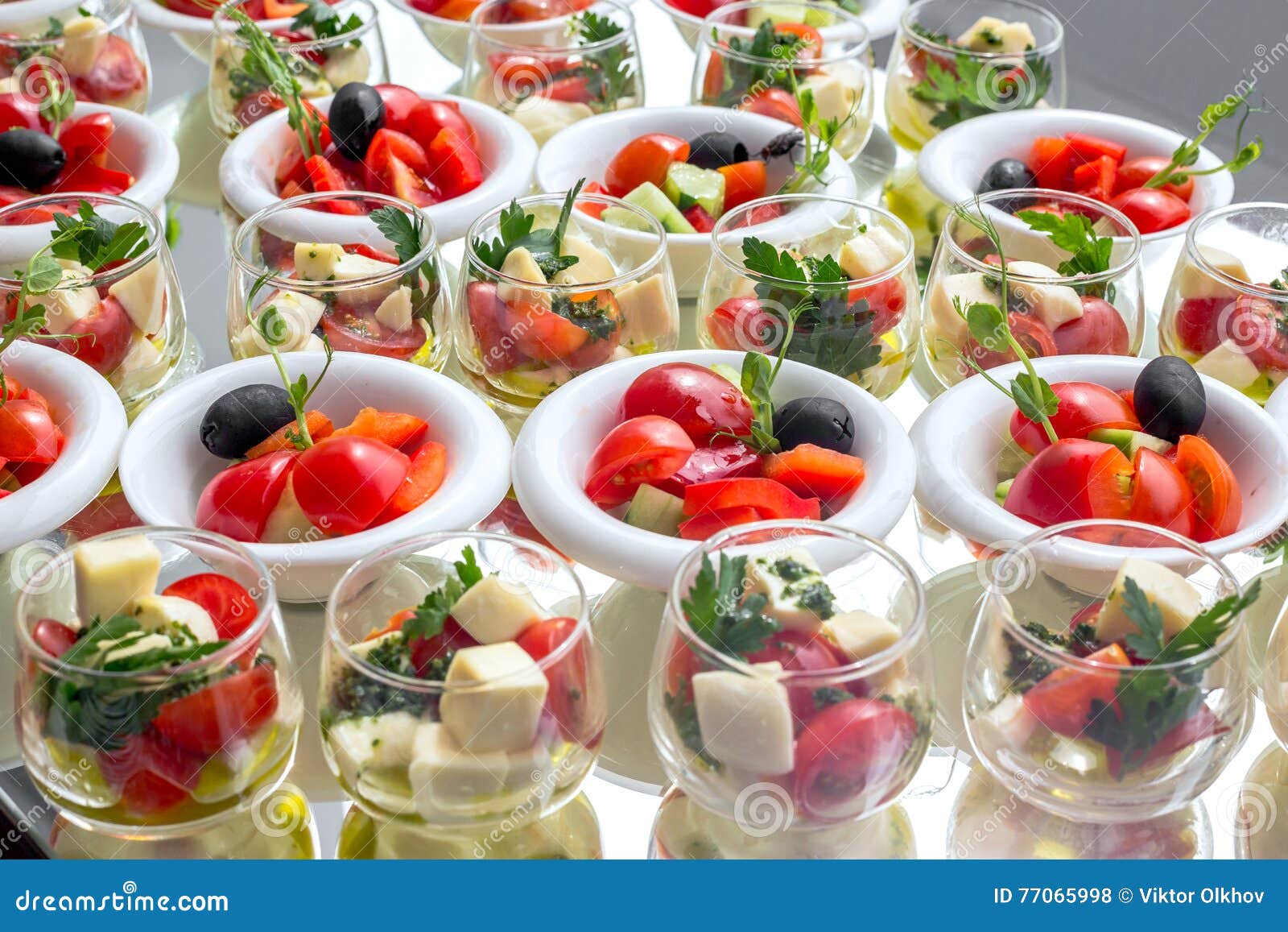 Banquet Table in Restaurant Served with Different Meals. Stock Photo ...
