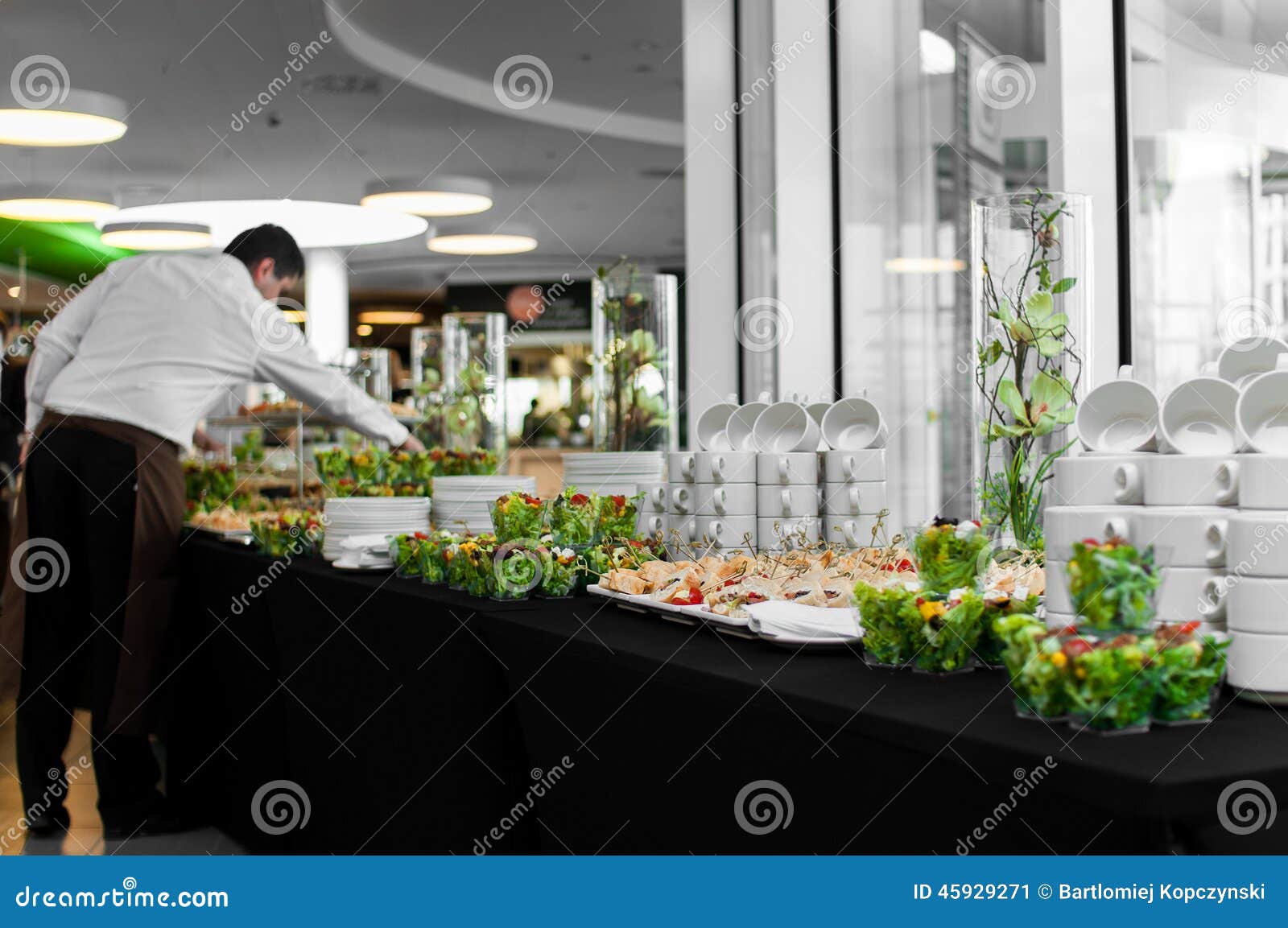 Banquet table stock image. Image of setting, dinner, meeting - 45929271