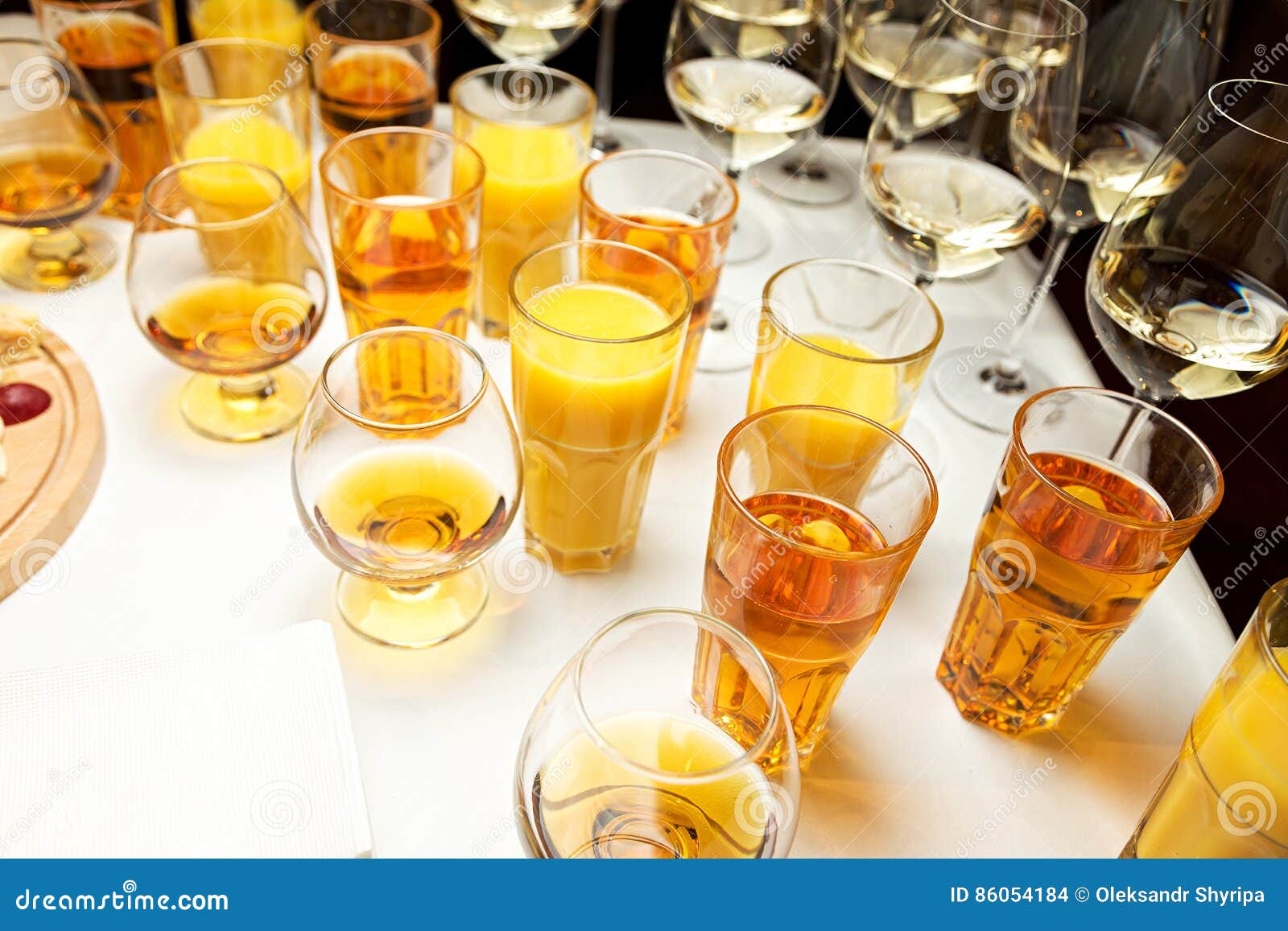 Banquet with Various Drinks Stock Photo - Image of liquid, beverages ...