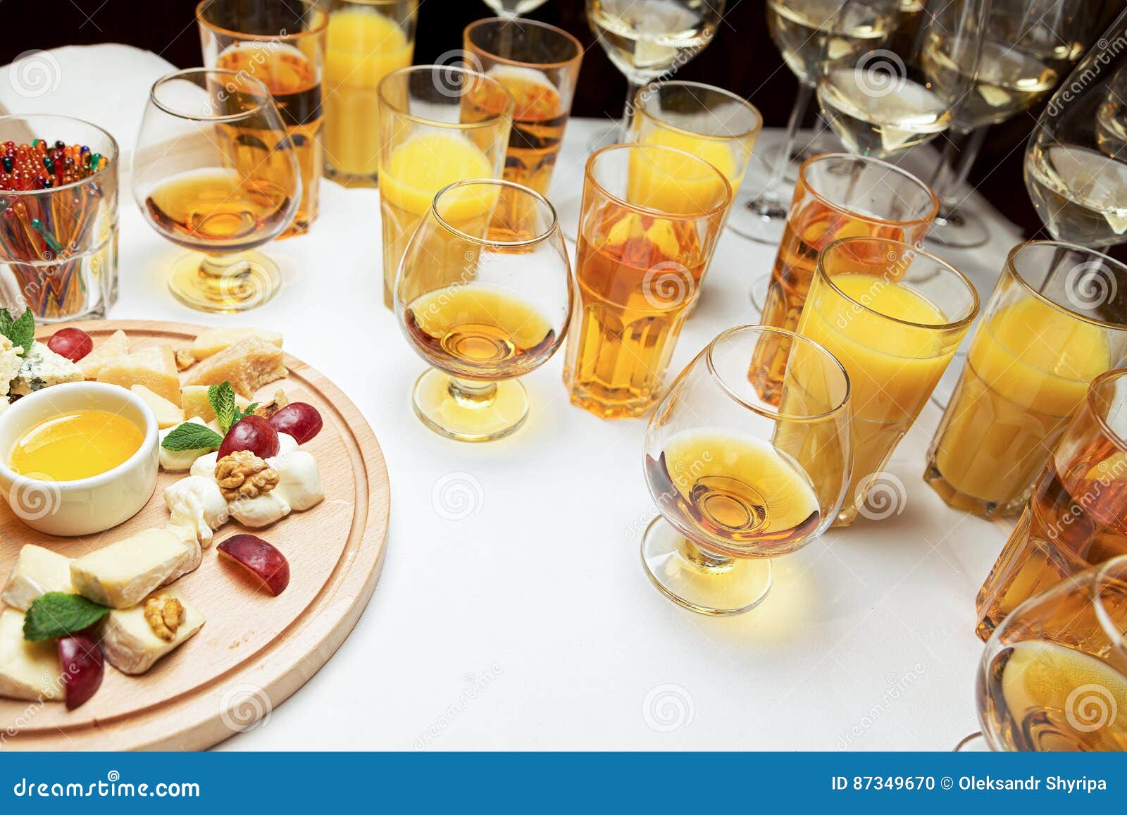 Banquet with Various Drinks Stock Photo - Image of hotel, banquet: 87349670