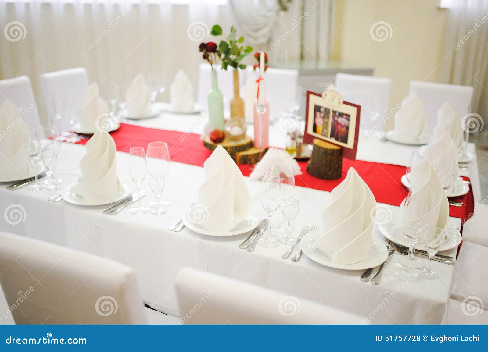 Banquet Wedding Table Setting Stock Photo - Image of love, elegance ...