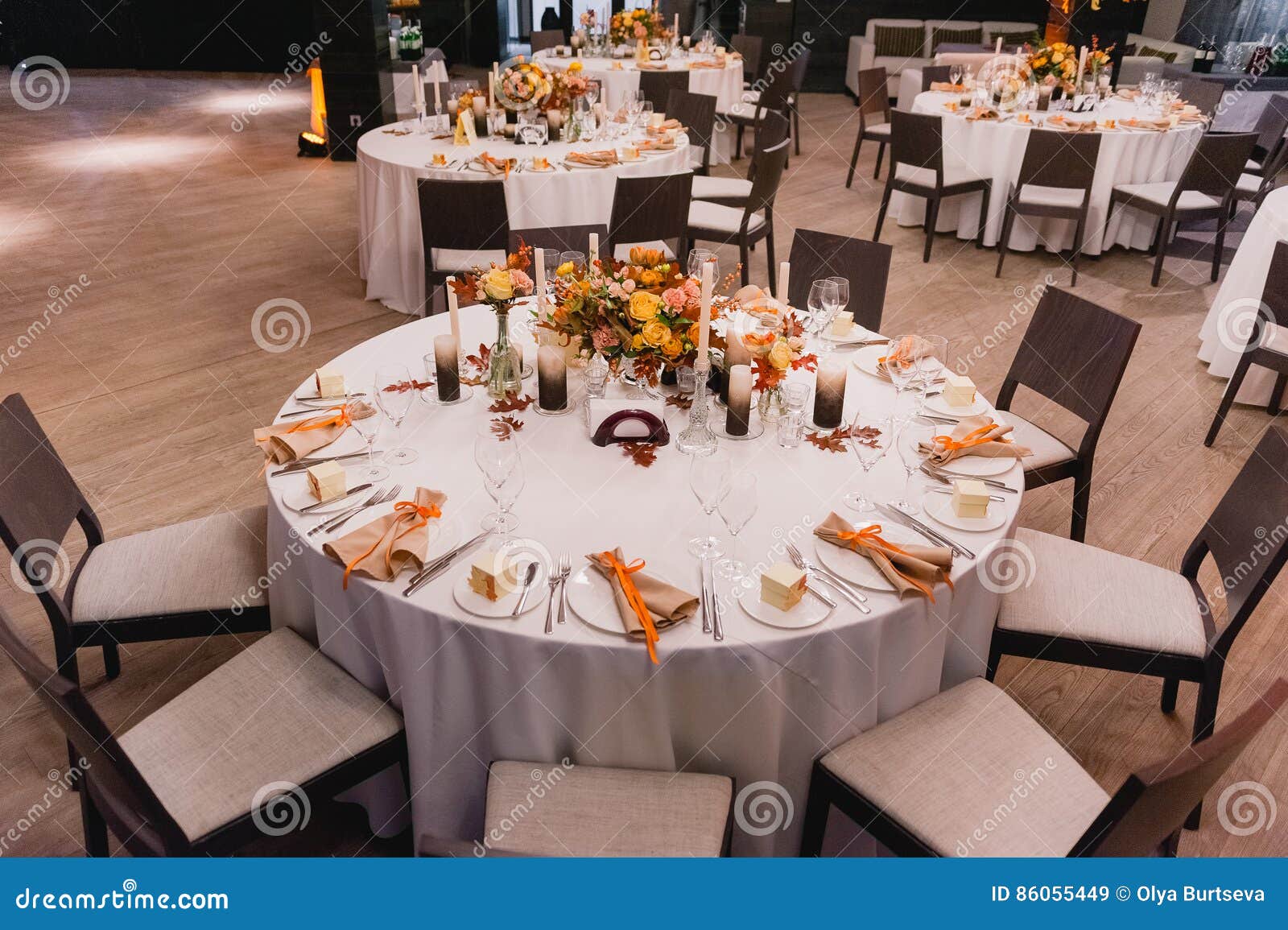 Banquet wedding table stock image. Image of beauty, colorful - 86055449