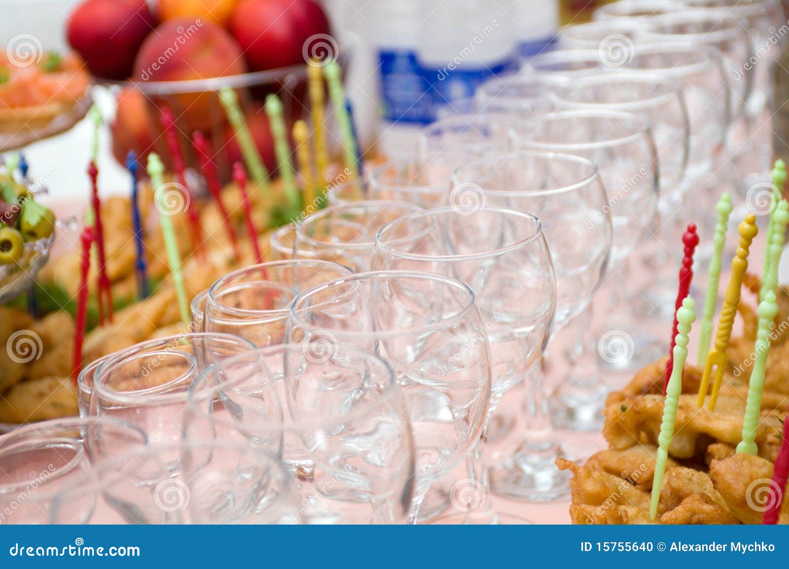 Banquet.Wine Glasses on the Table Stock Photo - Image of ceremony ...