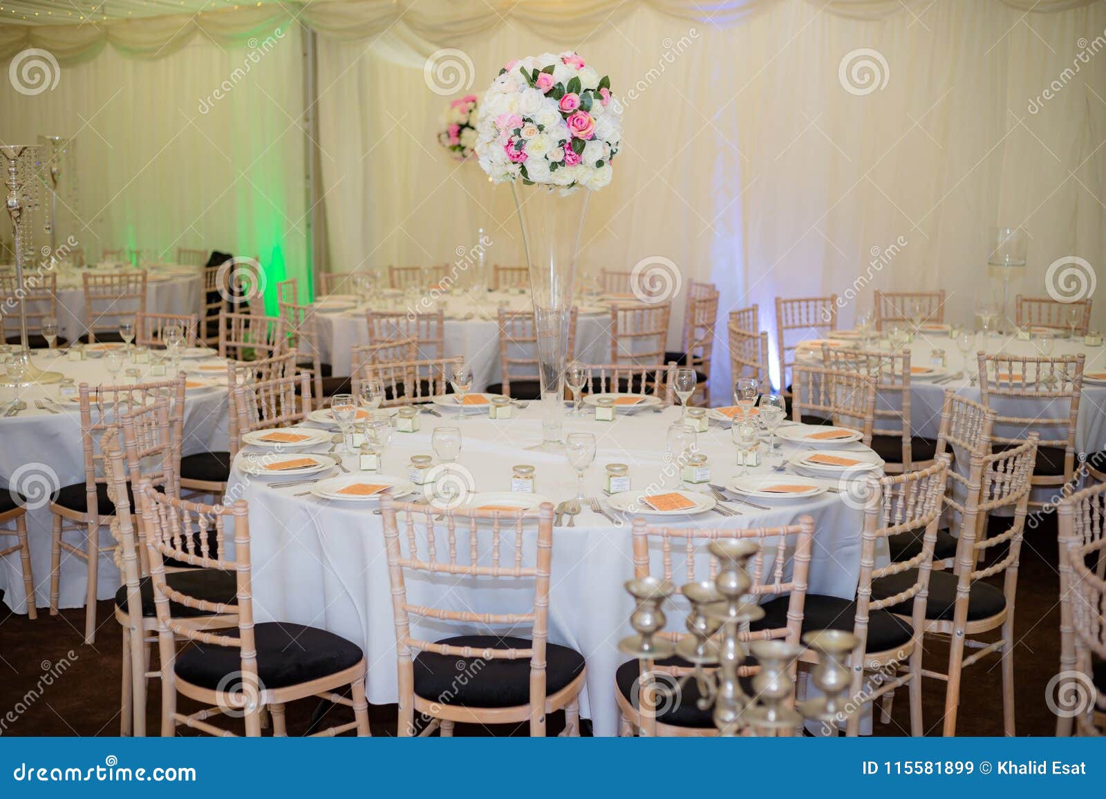 Banqueting table stock image. Image of flora, elegant - 115581899