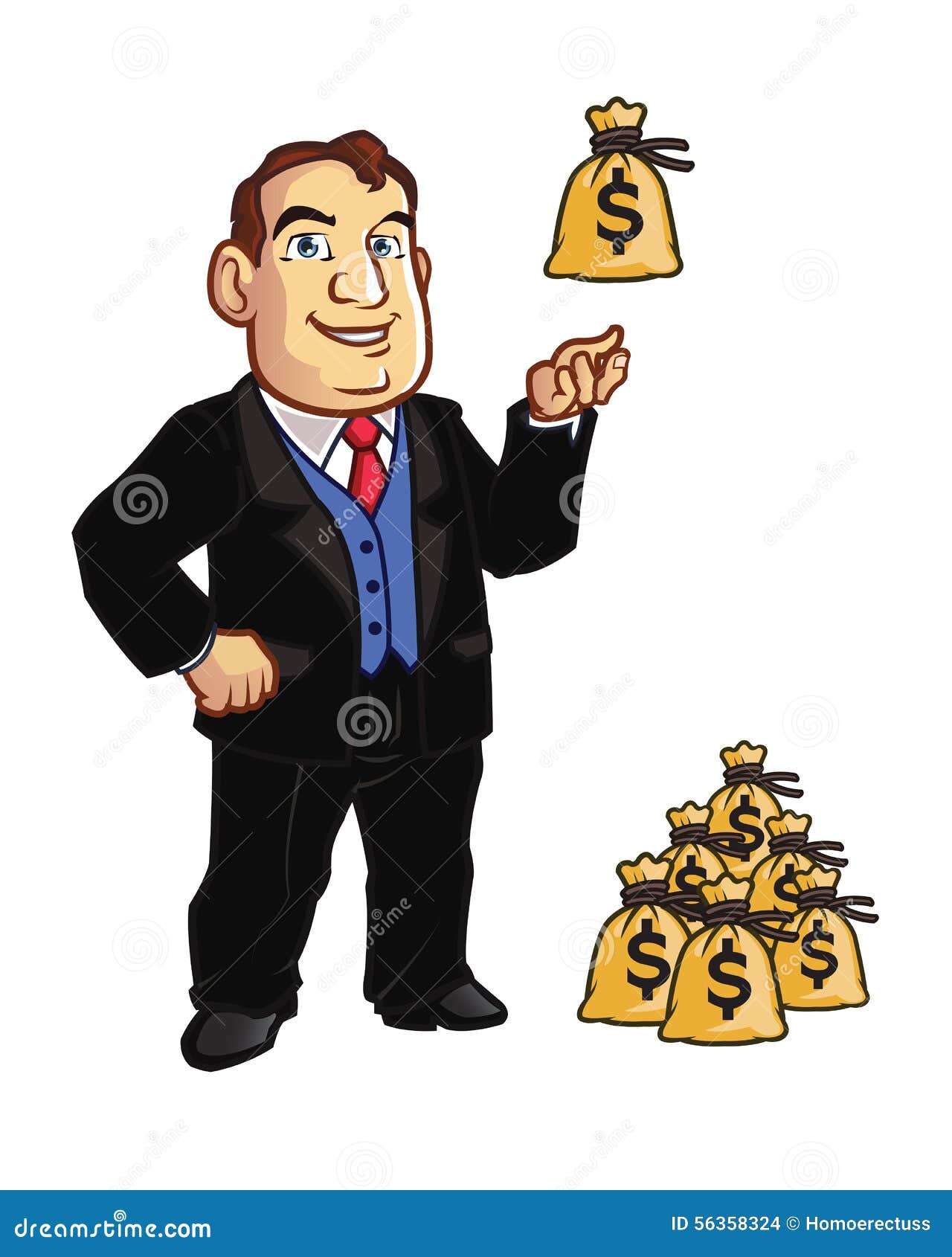 Banquier illustration de vecteur. Illustration du réussite - 56358324