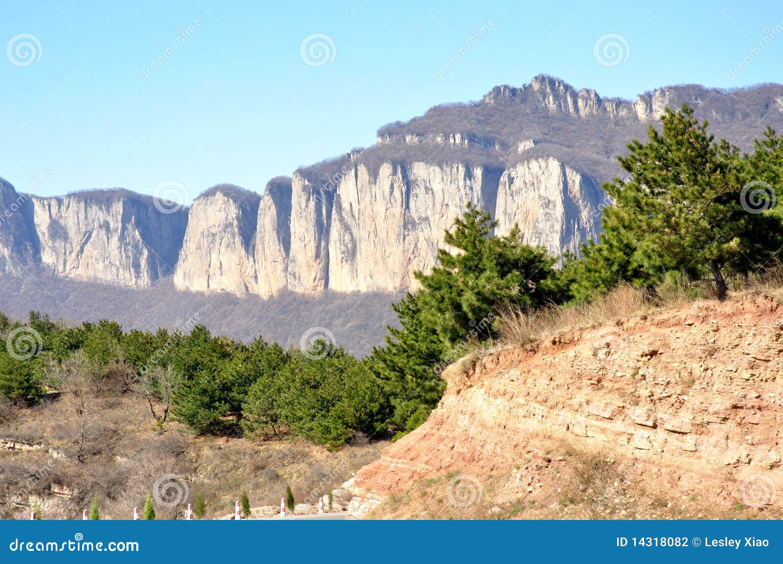 Banshan cliff landscape stock photo. Image of view, layers - 14318082