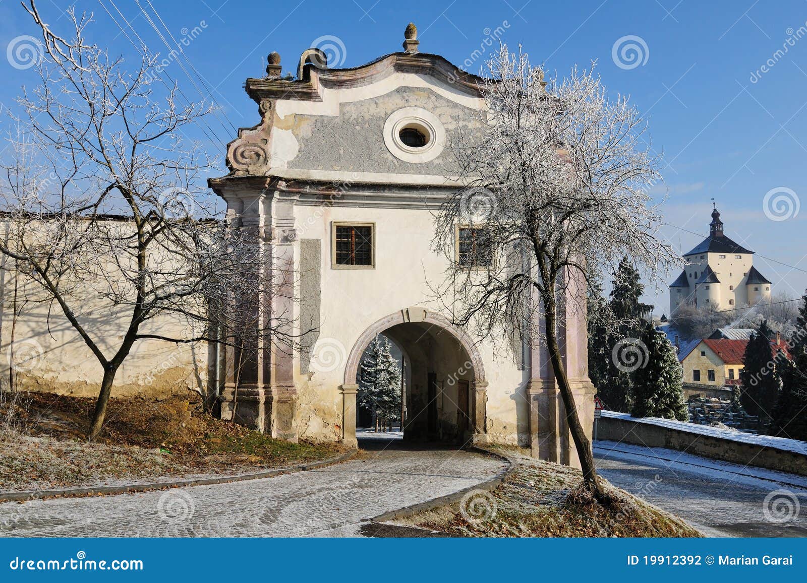 Banska Stiavnica - Piarg Gate Stock Photo - Image of tower, europe ...