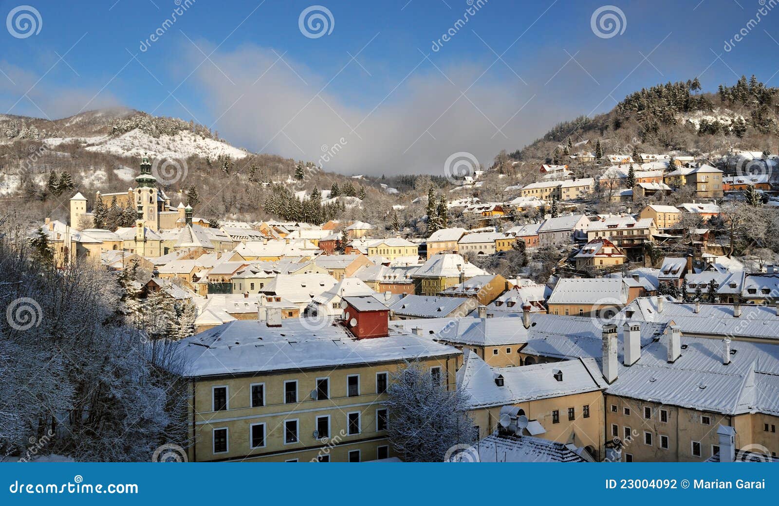 Winter In Slovakia With Severe Cold, Negative Temperature, Cold Season ...