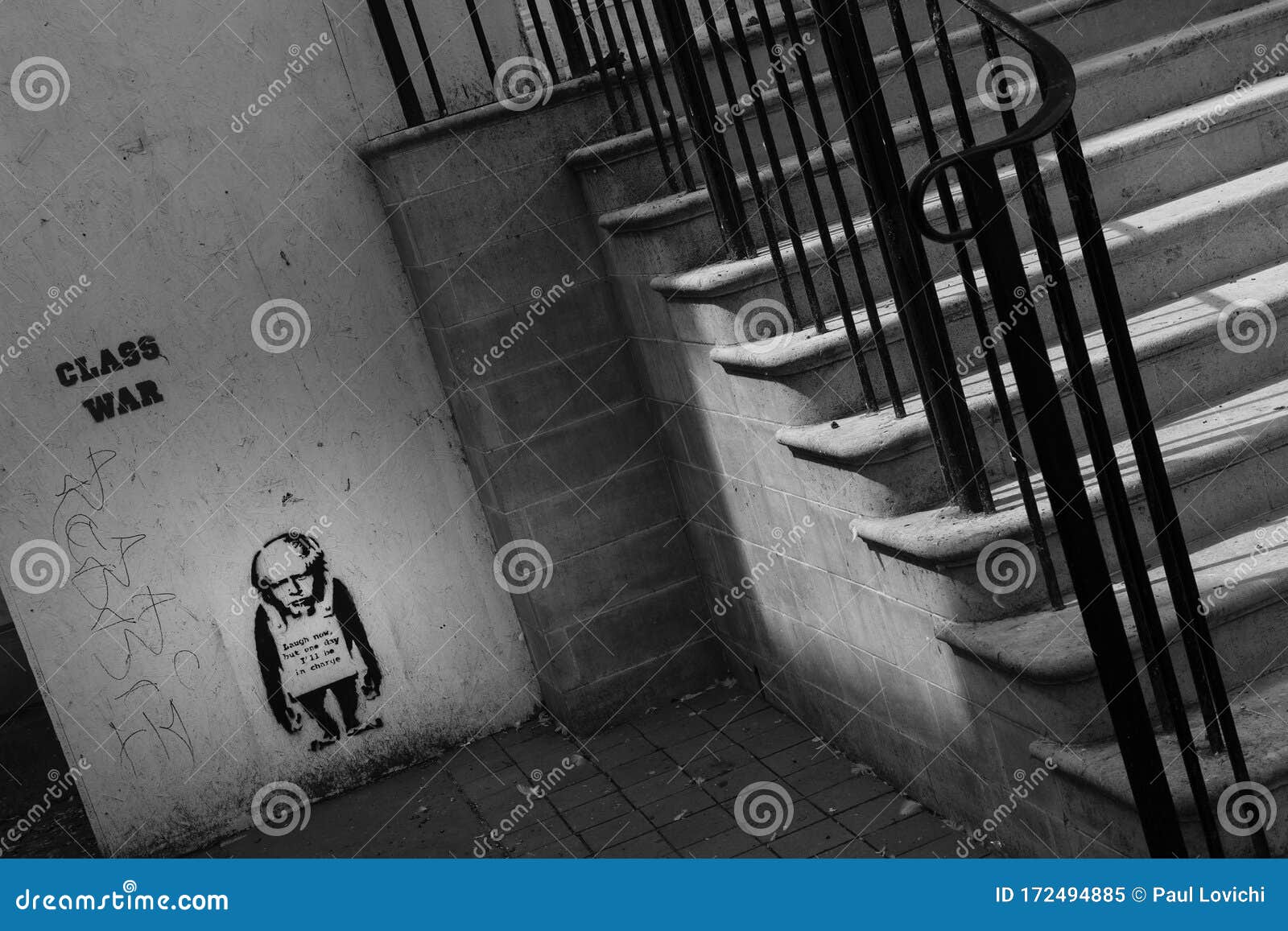 Bansky Like Graffiti of Boris Johnson Editorial Image - Image of ...