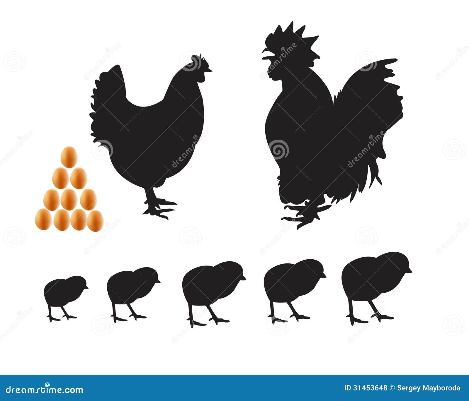 Bantam Chicken Logo Vector Silhouette | CartoonDealer.com #244238205