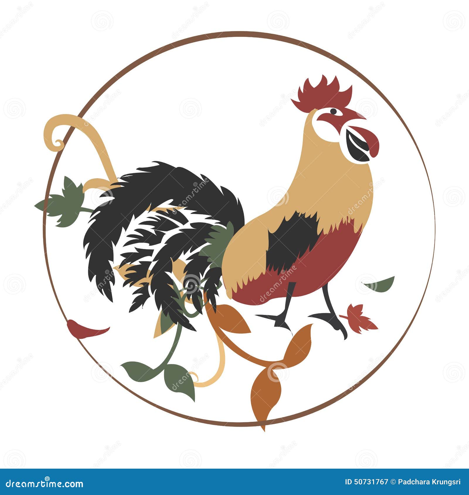 White Bantam Chicken Bird Vector Illustration Transparent Background ...