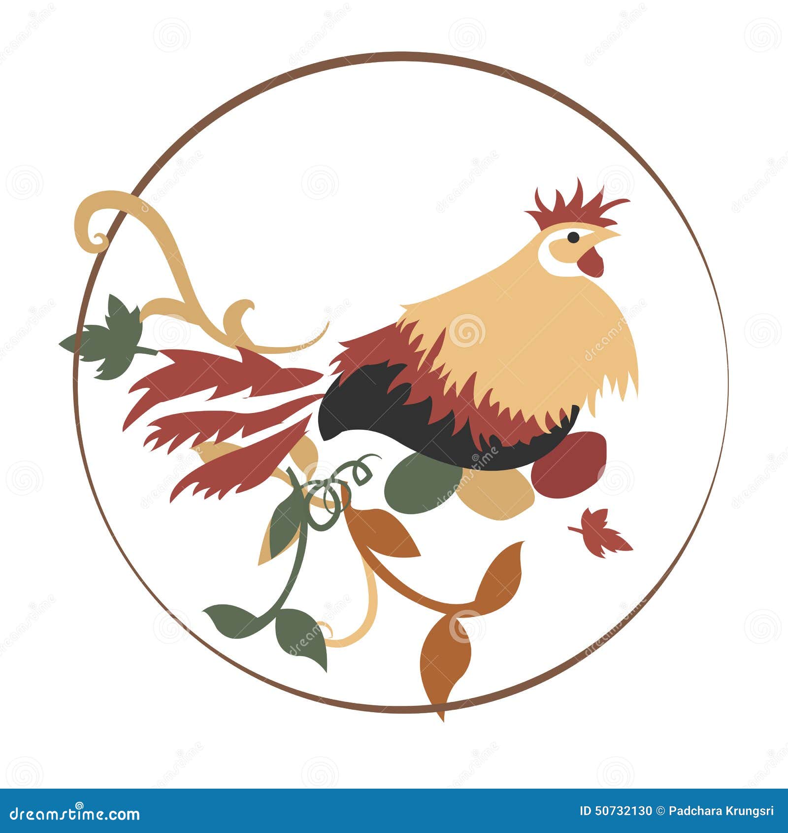 Vector Of Bantam Or White Chicken Design On White Background. Wild ...