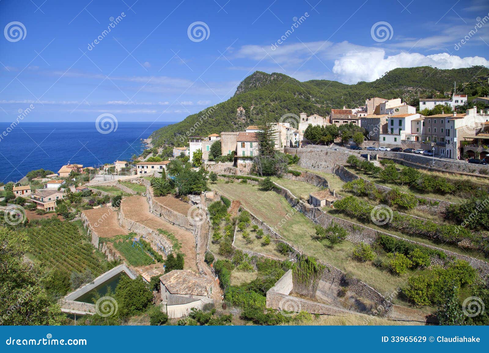 Banyalbufar stock image. Image of garden, balearic, wine - 33965629
