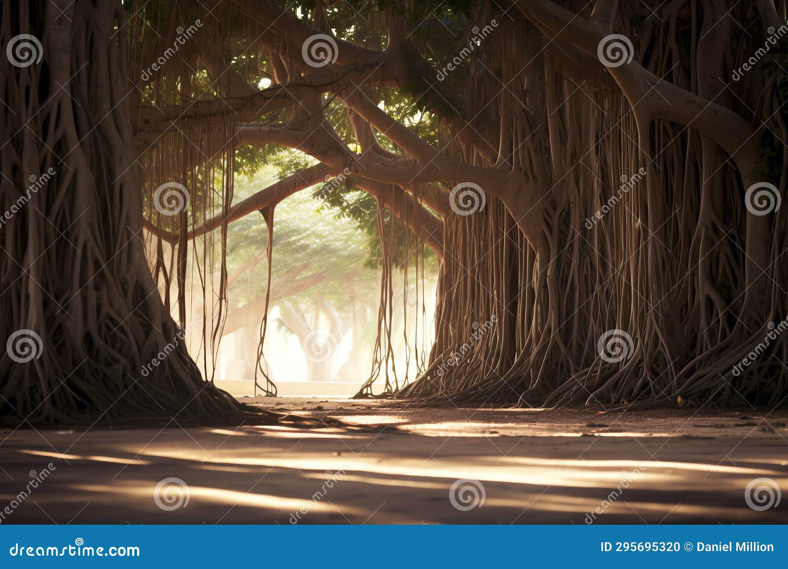 Banyan Tree India Symbol with Copy Space Stock Illustration ...
