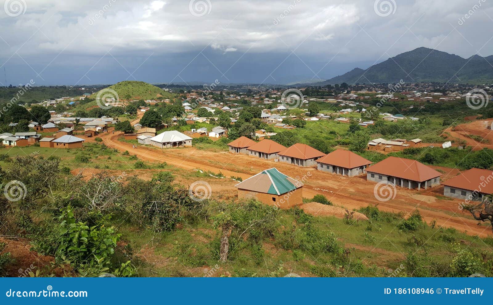 Banyo town in Cameroon stock photo. Image of dirt, mountain - 186108946