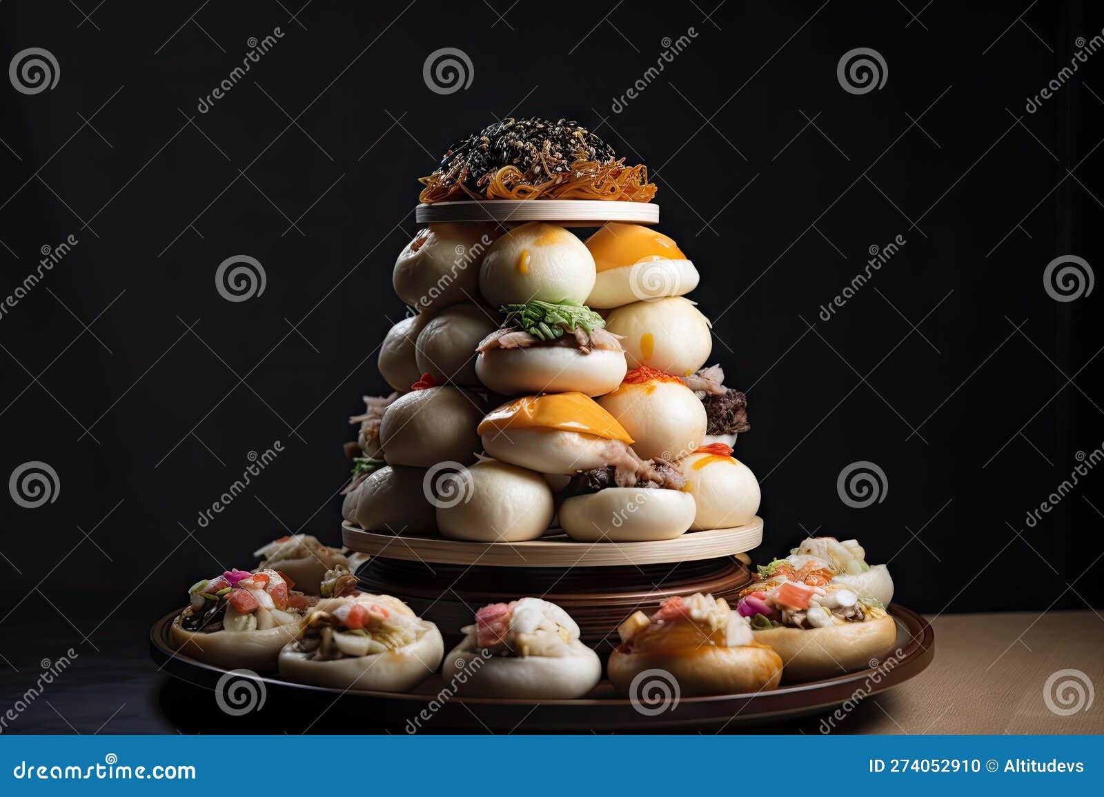 Bao Bun Tower, with Endless Variety of Bao Fillings for a Creative and ...